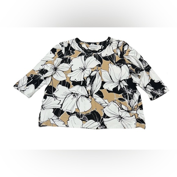 Alfred Dunner | Tops | Alfred Dunner Size Xl White Floral Shirt With ...